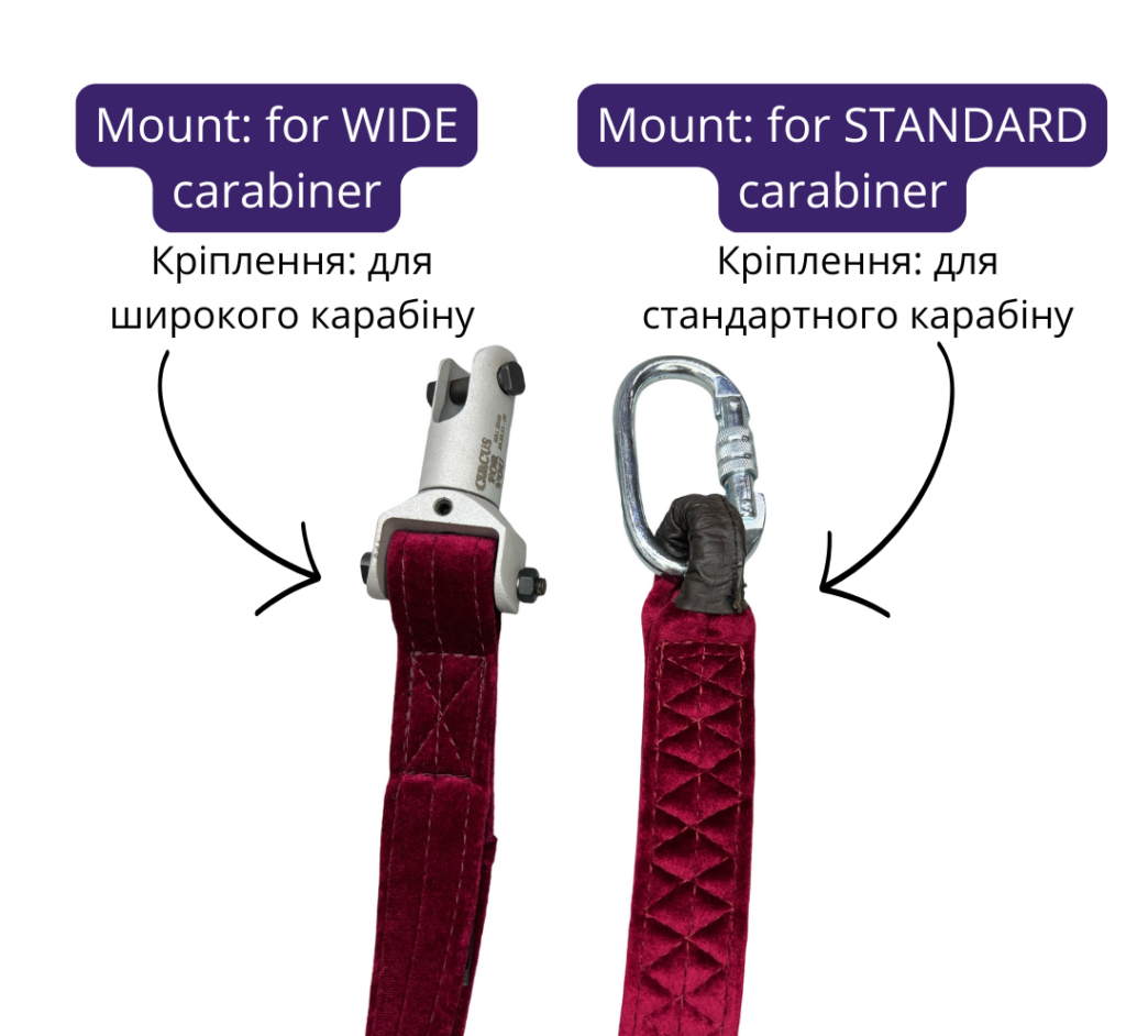 Aerial straps-loops in velvet buy from - Circus For You