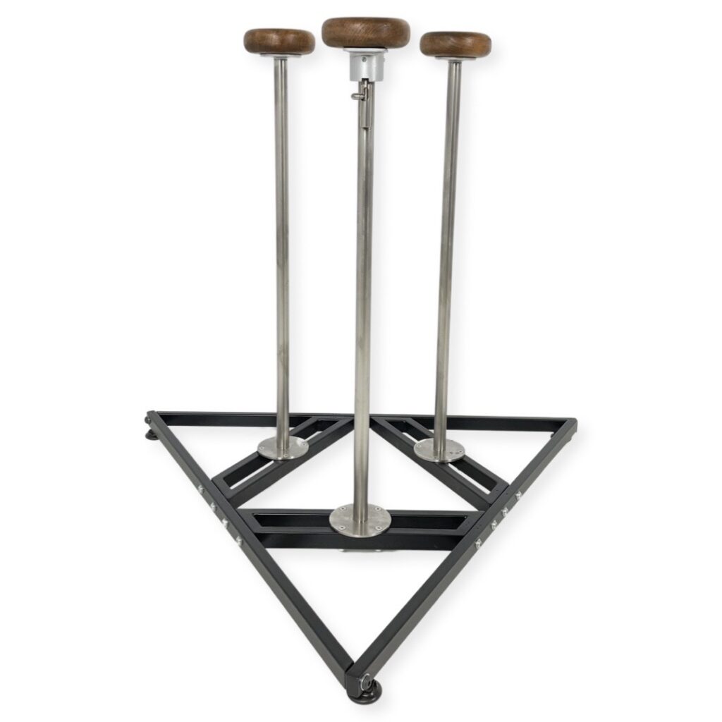 Handstand canes on collapsible triangular platform - Circus For You